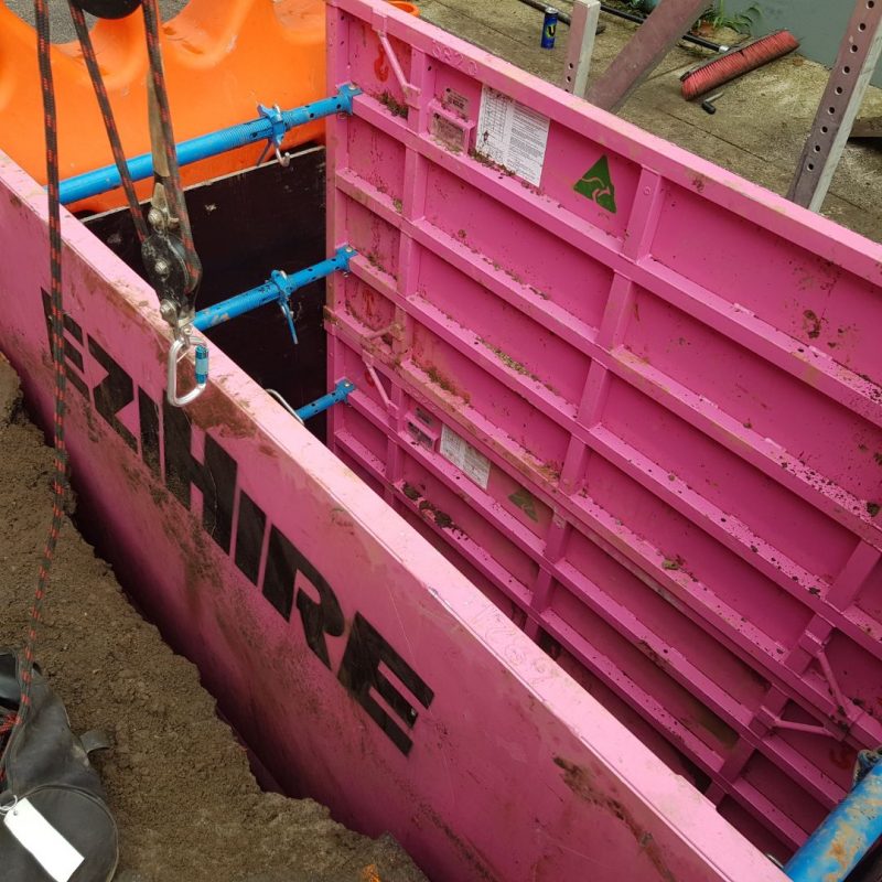 Light-duty aluminium shoring boxes – EZI Hire Solutions Sydney